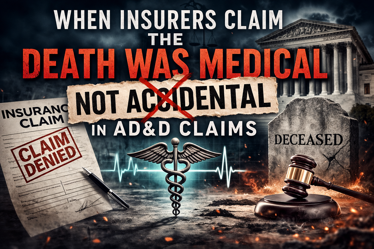 When Insurers Claim the Death Was Medical Not Accidental in AD&D Claims